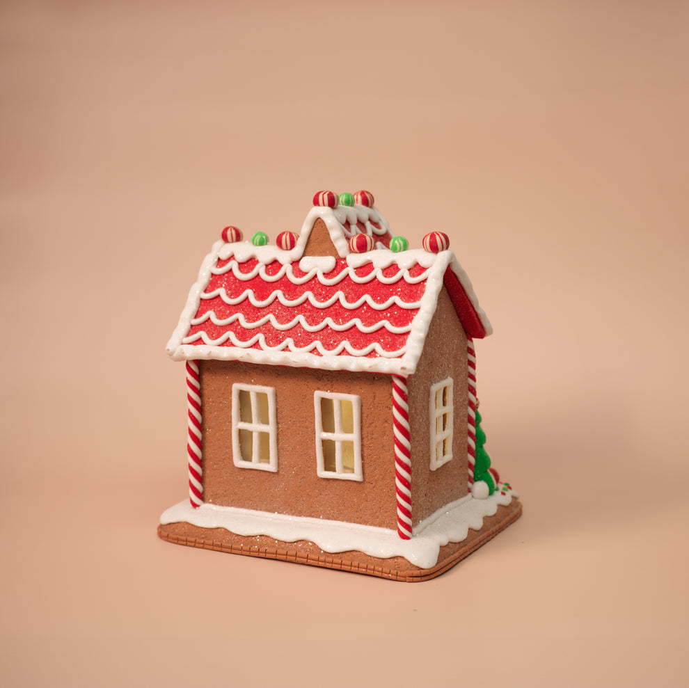 Candy Shop Gingerbread House Light-Up Decor – Candy & Nest